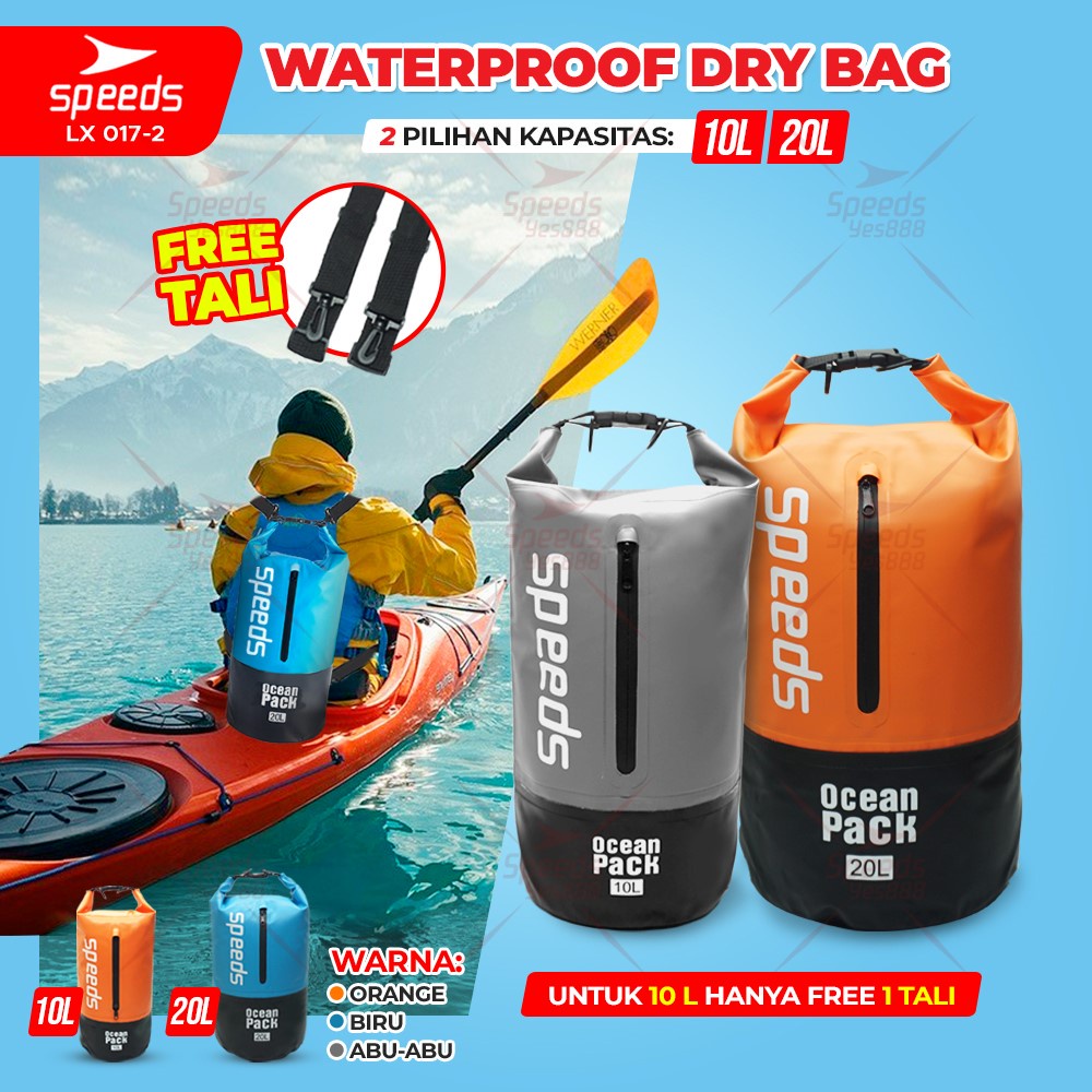 Jual SPEEDS Tas Anti Air Apung Renang Pantai Tas Waterproof Dry Bag Pelampung Ocean Pack Tas ...