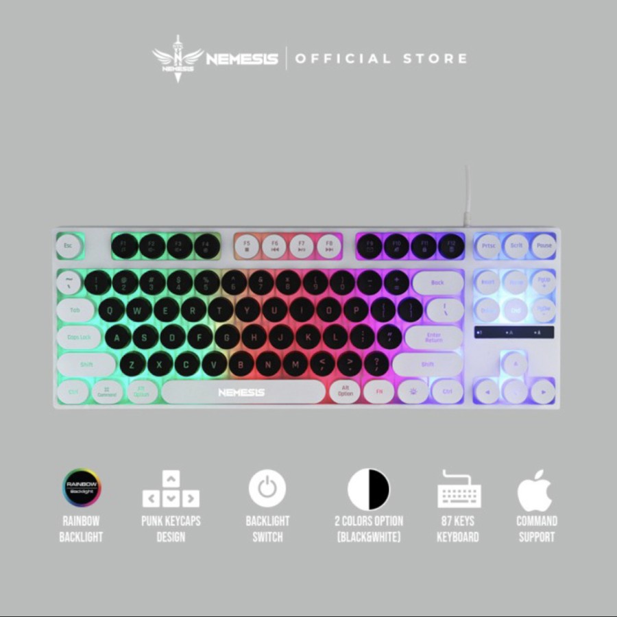 Jual NYK K04 Furion TKL Membrane Gaming Keyboard 87 keys Rainbow ...
