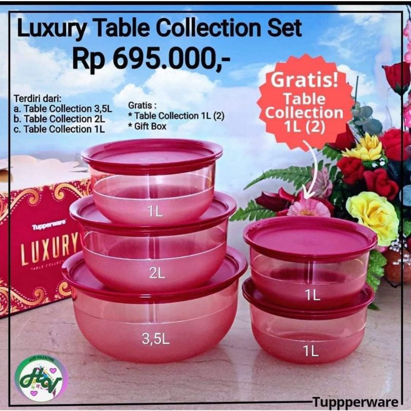 Jual Luxury Table Collection//Tabel Colection//Bowl//Mangkok Kristal//Crystal//Cristal//1 L//2 L ...