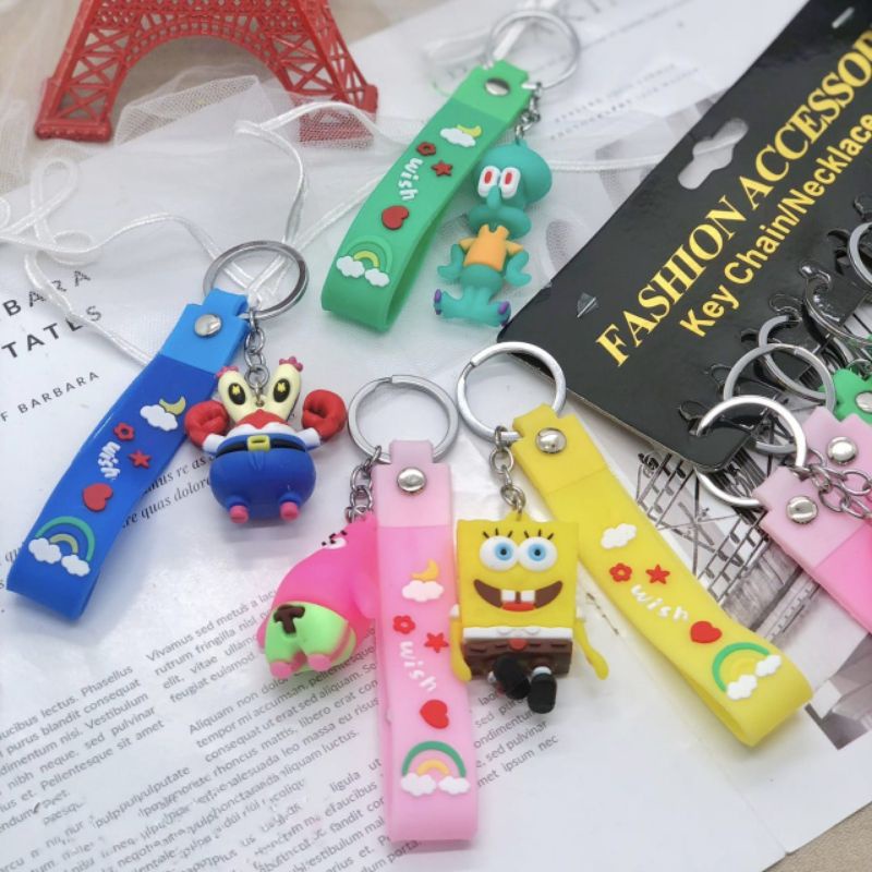 Jual keychainstoreid 1 Lusin Gantungan Kunci SpongeBob SquarePants ...