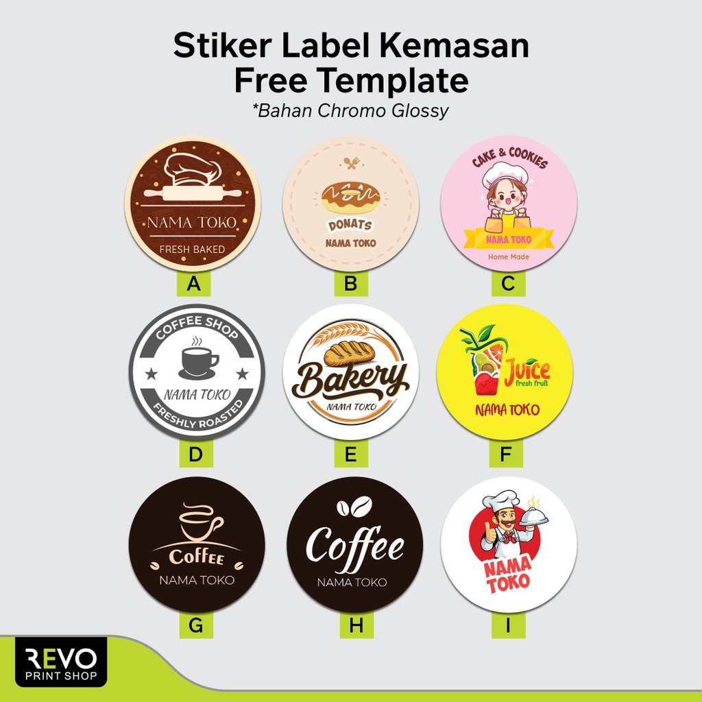 Jual Stiker Label Kemasan Makanan / Stiker Botol Kopi / Stiker Botol ...