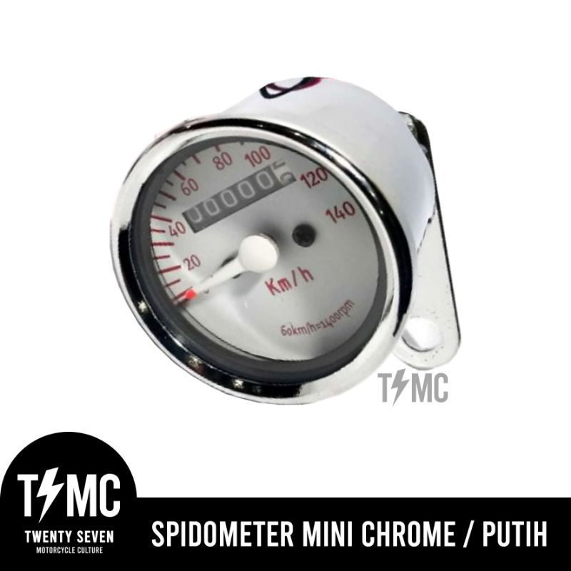Jual Spidometer / Speedometer Bulat Mini Chrome | Shopee Indonesia
