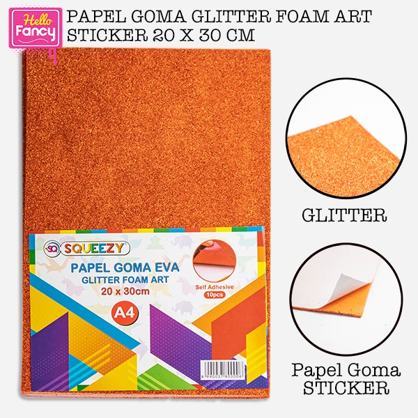 Jual Papel Goma Gliter A4 20x30 Sticker Purpurina Eva Foam 1 PCS ...