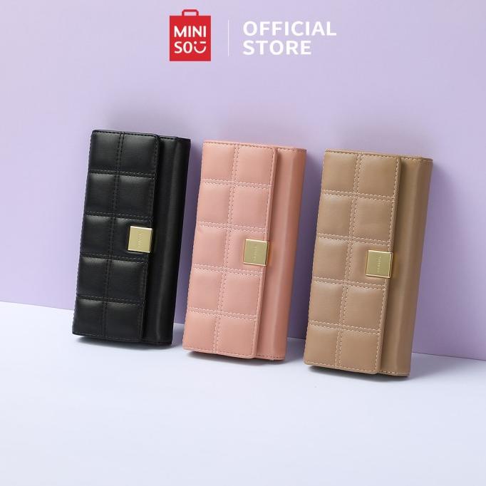 Jual MINISO Dompet Wanita Panjang Fashion Kunci Logam Kapasitas Besar ...