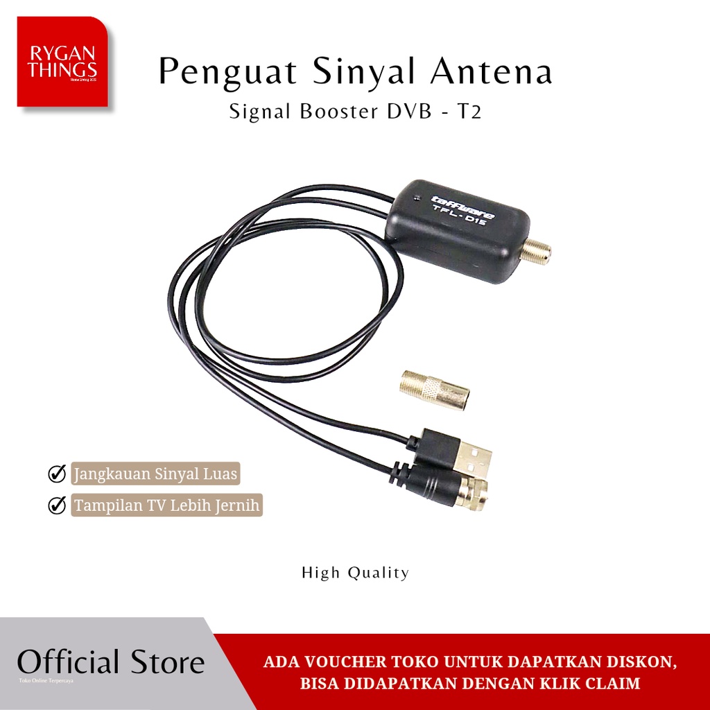 Jual Penguat Sinyal Antena TV Amplifier Signal Booster DVB - T2 ...