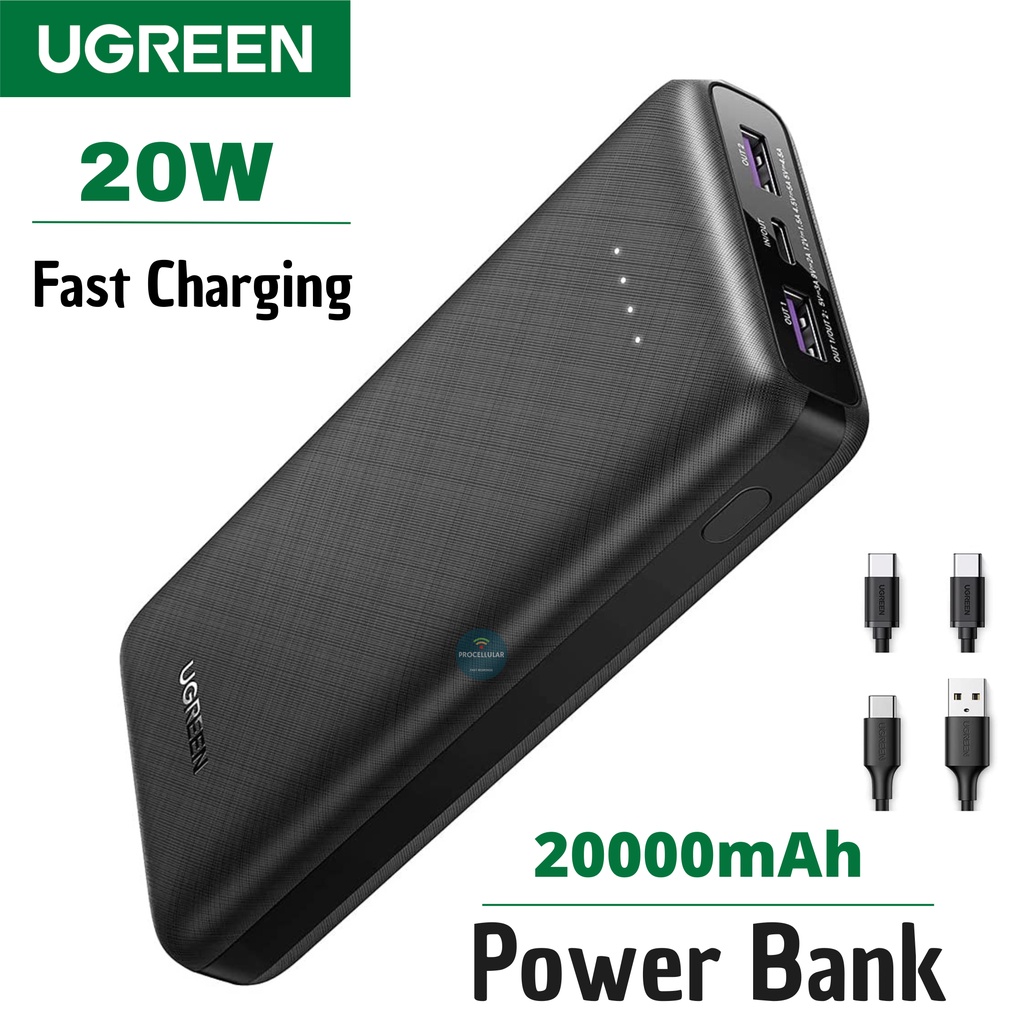 Jual Ugreen Power Bank 20000mAh PD 20W Fast Charging PowerBank Original | Shopee Indonesia