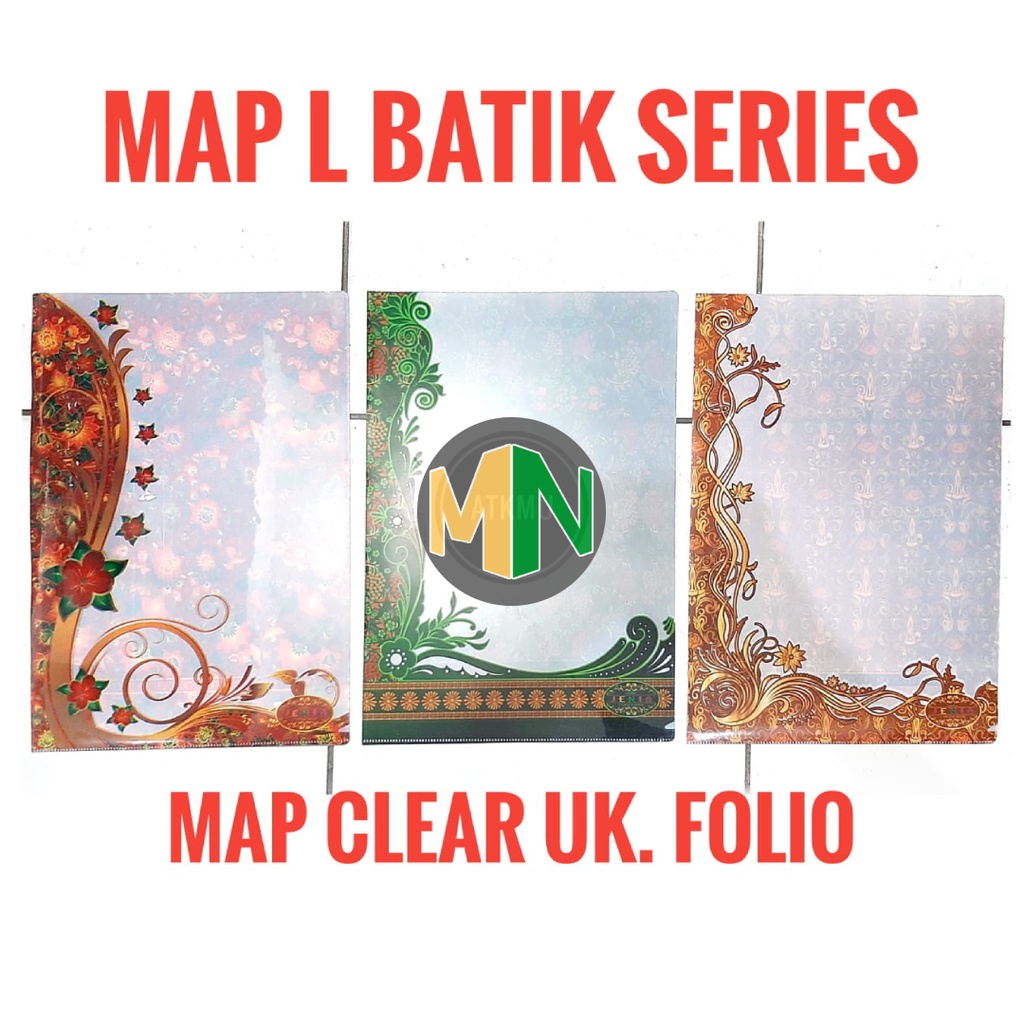 Jual Map L Batik JENIA / Clear Map Folio / Map Plastik Untuk Selembaran / Buka Atas Samping ...