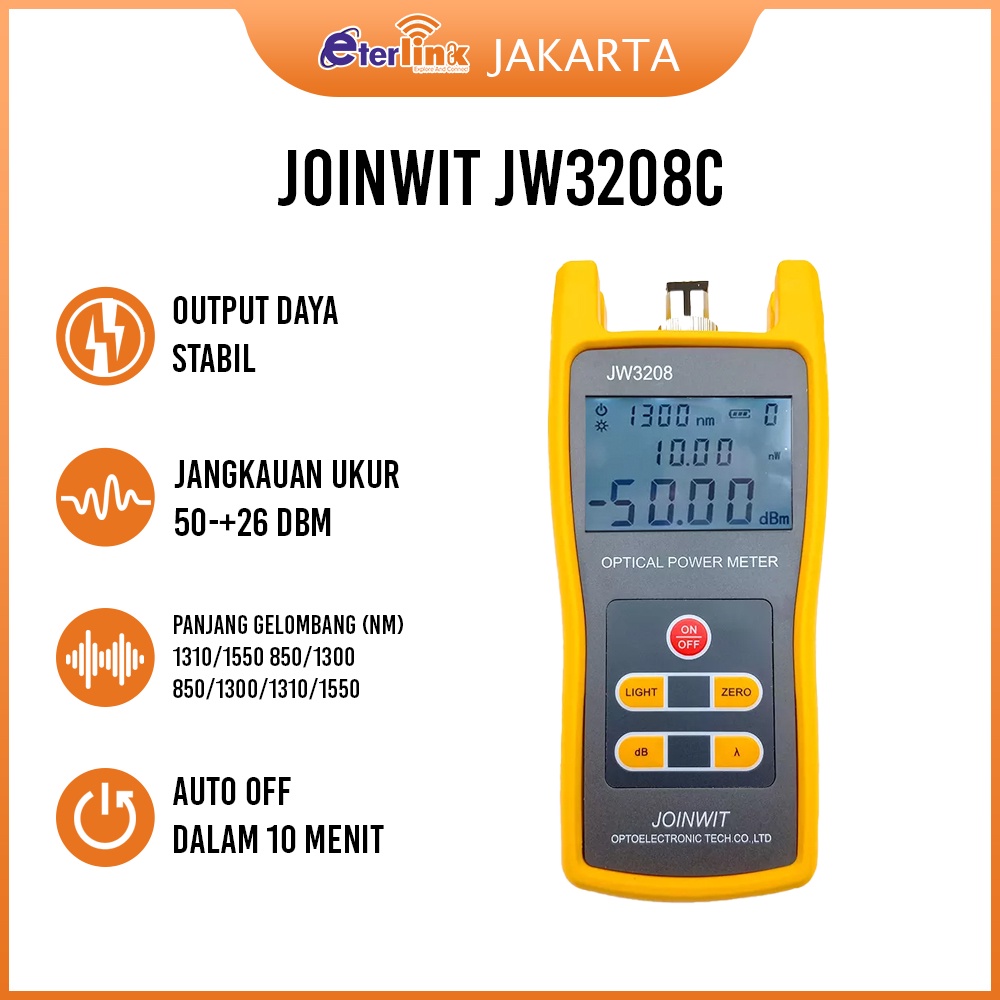 Jual OPM Optical Power Meter JOINWIT JW3208 Fiber Optik Cable Tester ...