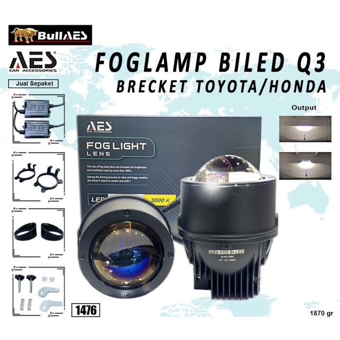 Jual Lampu Mobil Foglamp Biled Aes Q3 Hi Loo 45 Watt | Shopee Indonesia