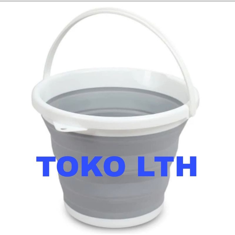Jual EMBER LIPAT PORTABLE 10 LITER WATER BUCKET FOLDABLE 10L BASKOM ...