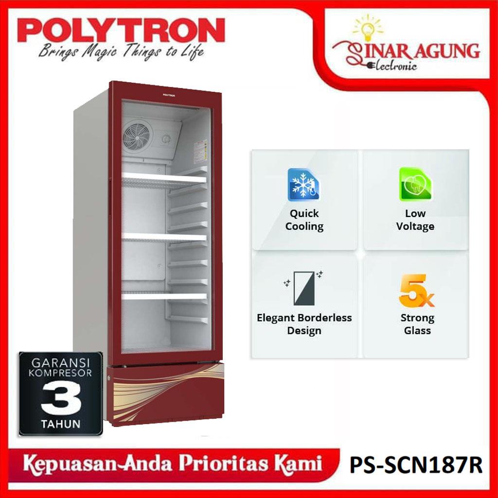 Jual KULKAS PENDINGIN SHOWCASE POLYTRON 3 RAK SCN 187 R | Shopee Indonesia