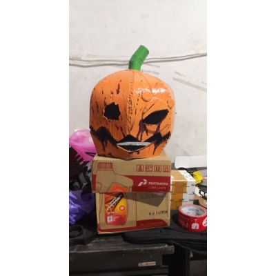 Jual Kepala labu topeng pumkin cosplay haloween | Shopee Indonesia