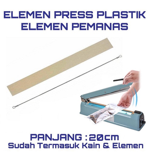 Jual Elemen Impulse Sealer Heating Element / Press Plastik 20cm dan ...