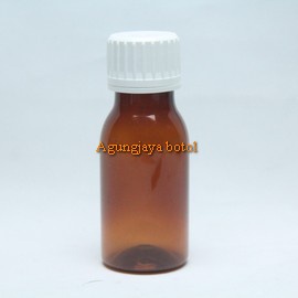 Jual Botol Sirup Obat 60 Ml Coklat Pet Tutup Ulir / Botol Plastik / Botol Pet Food / Botol Sirup ...