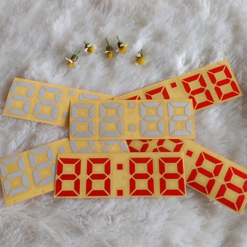 Jual sticker digital 88:88/sticker cutting/sticker menyala/sticker ...