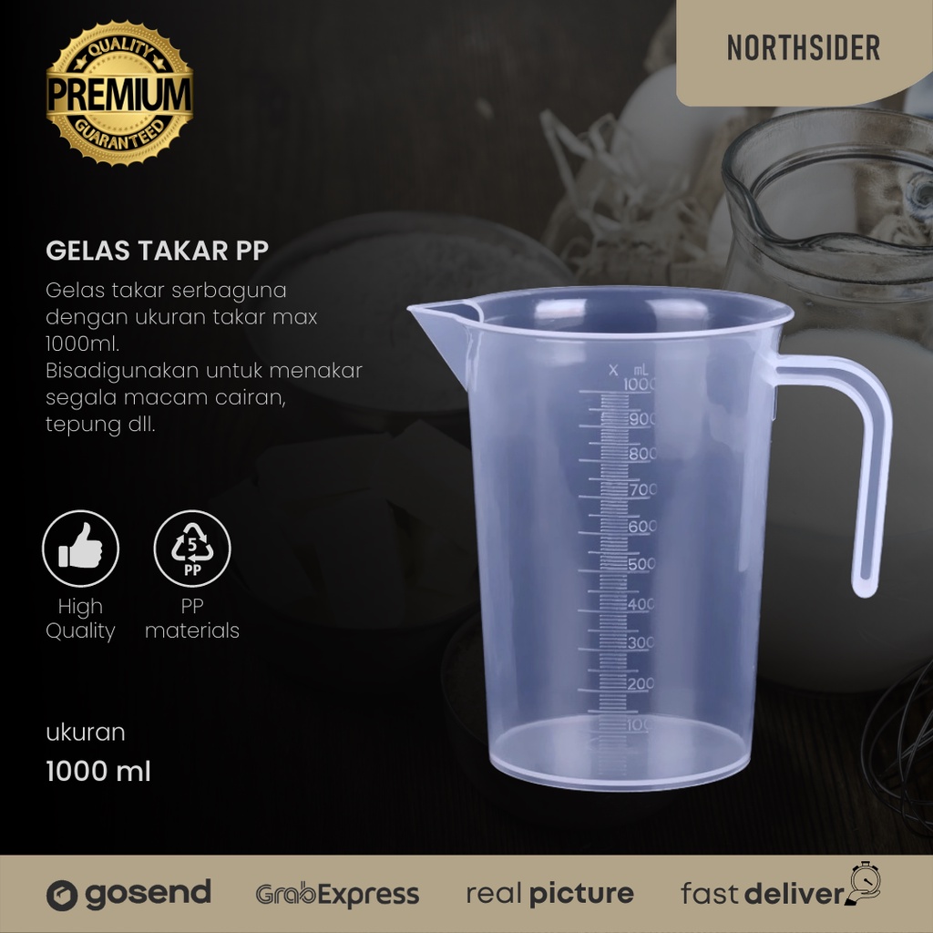 Jual GELAS TAKAR UKUR PLASTIK 1 LITER [ 1000 ml ] | MEASURING JUG 1000ml | Shopee Indonesia