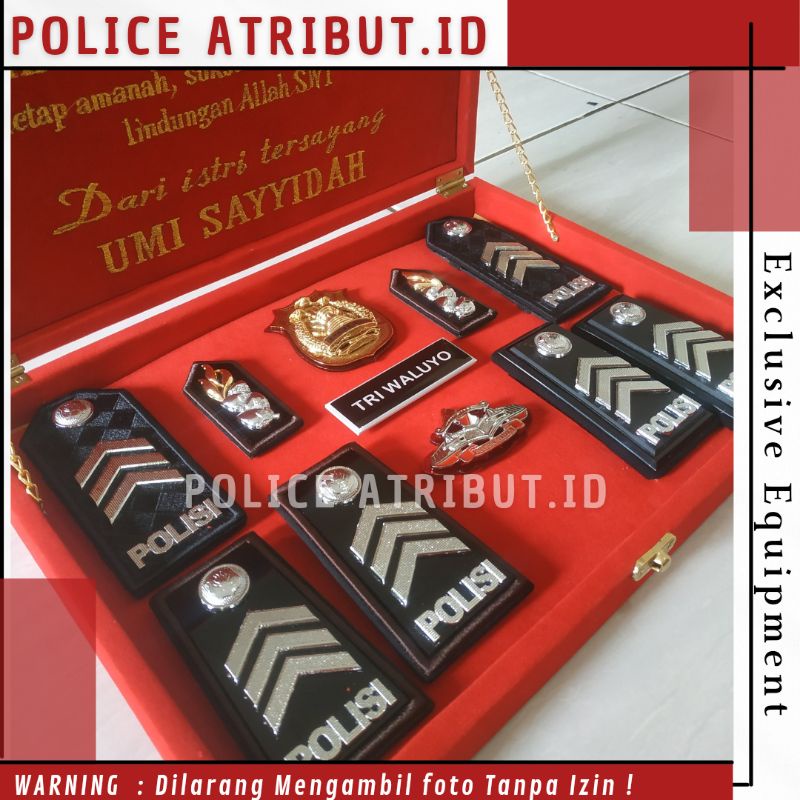 Jual Pangkat Brigadir perwira Polisi PDH PDU Set Box reques ucapan ...