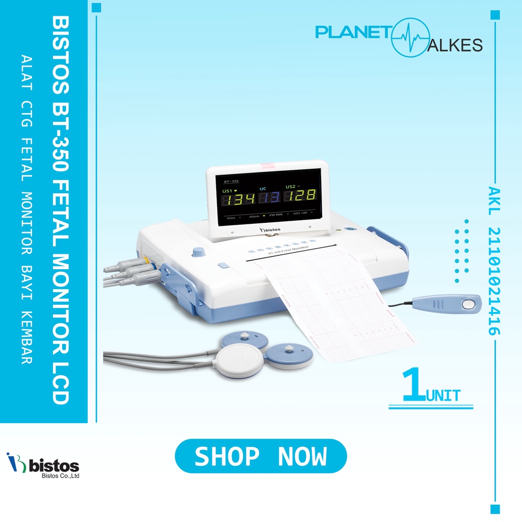 Jual Fetal Monitor CTG Bistos BT-350 / Alat Fetal Monitor Bayi Kembar ...