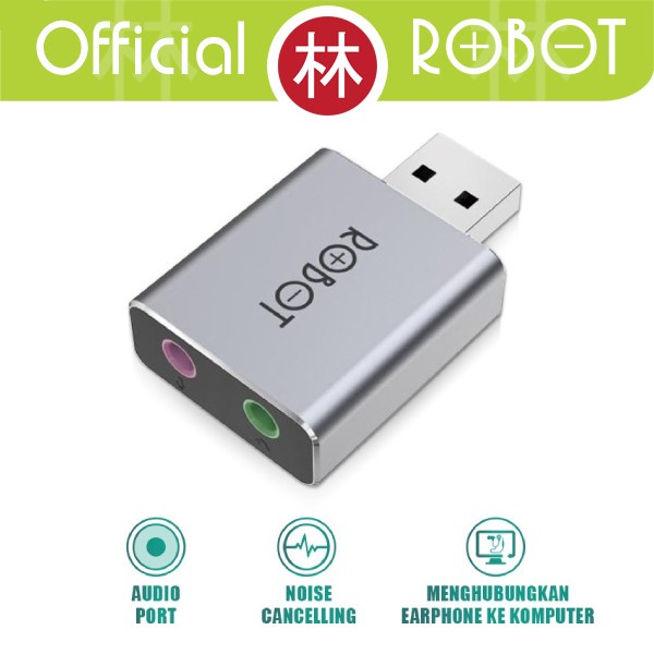 Jual Port Robot Us10 Usb External Sound Card Eksternal Usb 2.0 Pc ...