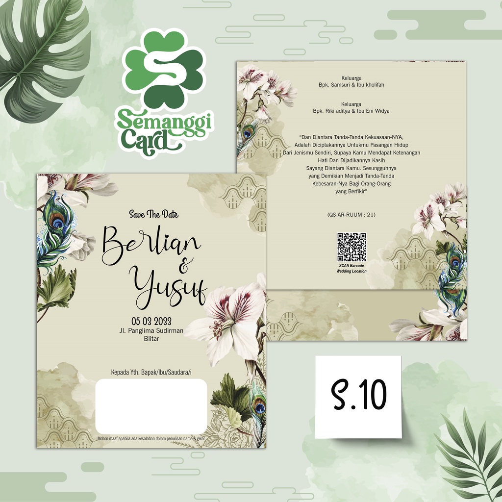 Jual Blangko Undangan Semanggi 10 | Blangko Undangan kosong | Kertas ...