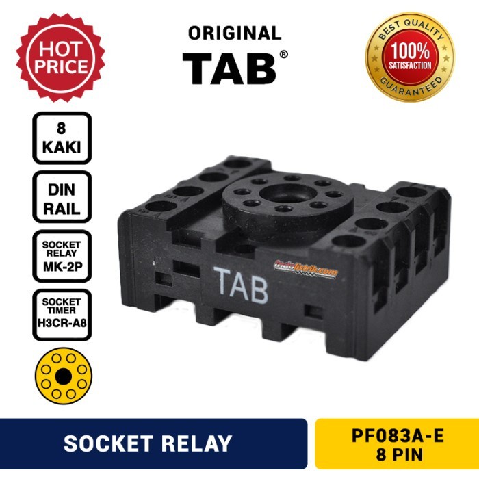 Jual Socket Relay 8 Pin TAB PF083A-E (Baut Tertutup) | Shopee Indonesia