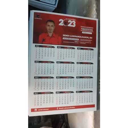 Jual 500 PCS CETAK KALENDER PARTAI/ PERUSAHAAN 2026 BAHAN DUPLEX 250GSM ...