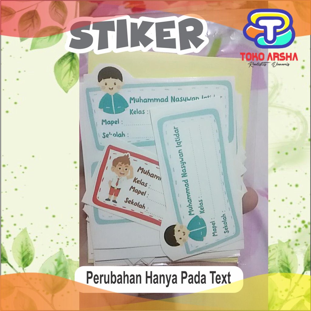Jual Ready STIKER MATA PELAJARAN ISI 40pcs Stiker Label Nama Stiker ...