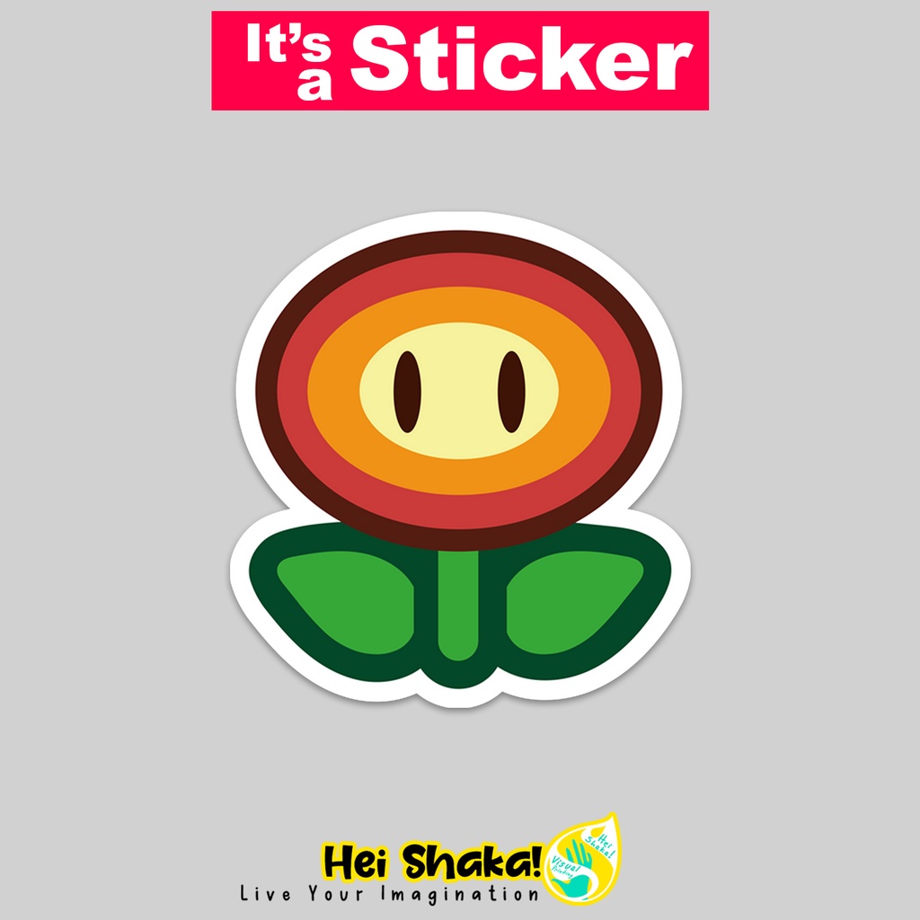 Jual Stiker Mario Fire Flower Sticker Tempelan Gamer Gaming Bahan Vinyl ...