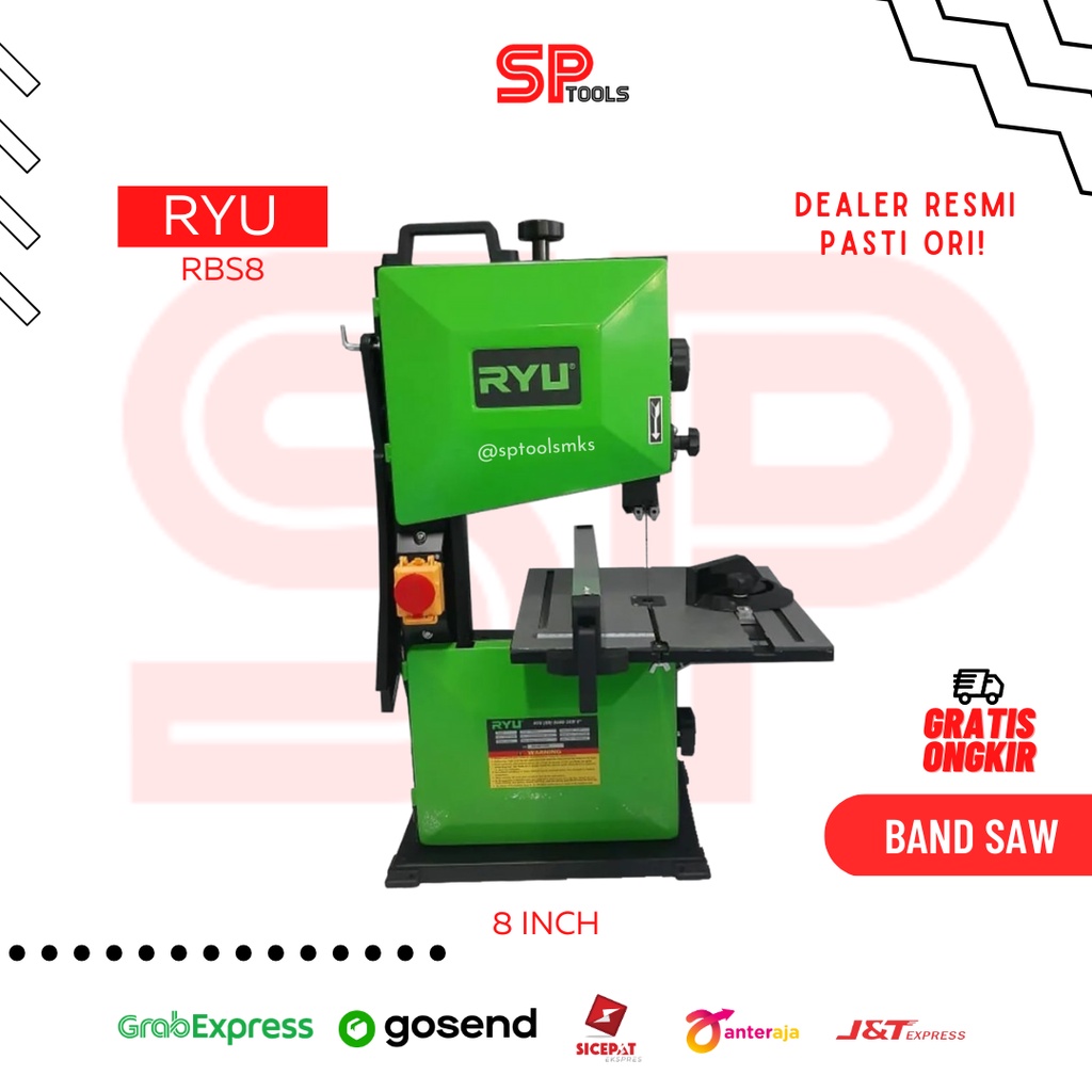 Jual MESIN GERGAJI KAYU UKIR / BAND SAW TABLE KAYU 8 INCH 8" RYU RBS8 ...