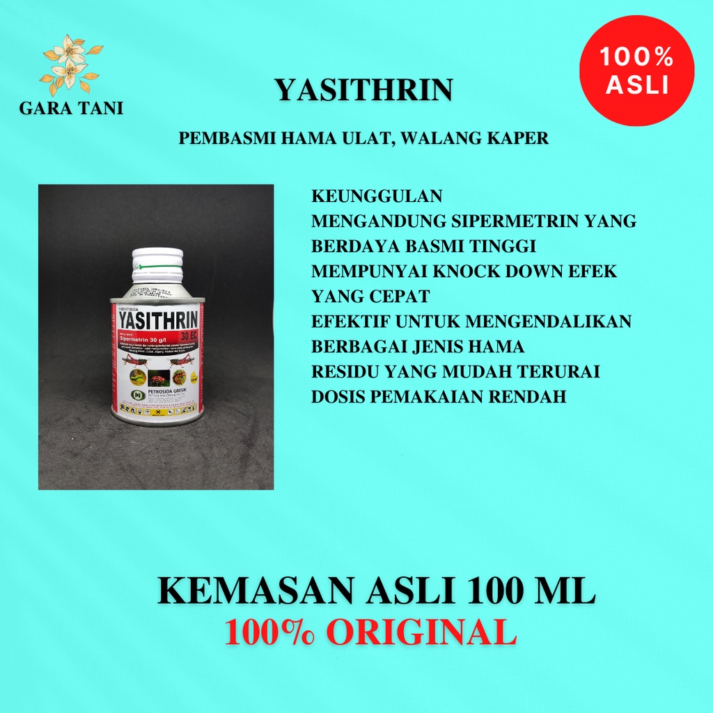 Jual INSEKTISIDA YASITHRIN ISI 100 ML PEMBASMI HAMA ULAT, WALANG KAPER ...