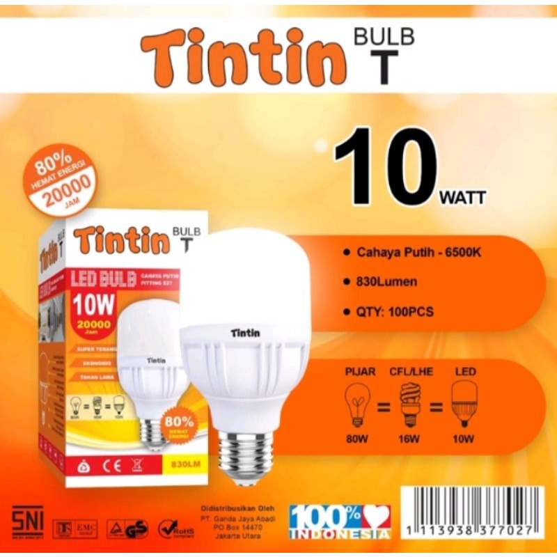 Jual LAMPU LED TINTIN 10 WATT | Shopee Indonesia