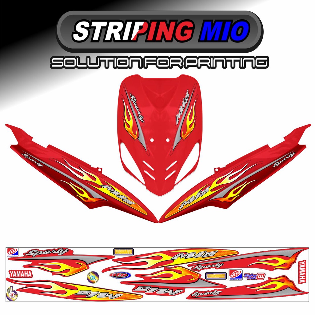 Jual STRIPING MIO SPORTY / MIO SMILE MOTIF API | Shopee Indonesia