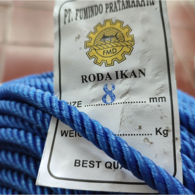 Jual Tali Tambang kecil 8MM RODA IKAN / FUMINDO (FO) ±200 METER | Shopee Indonesia