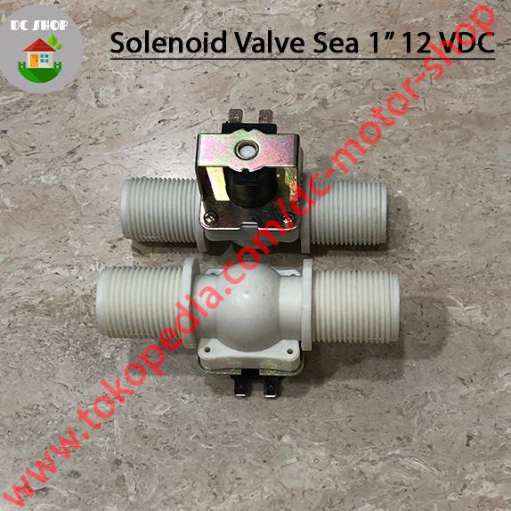 Jual Solenoid Valve 1 inchi 12V DC Sea NC IN OUT 1" Keran Electrik ...