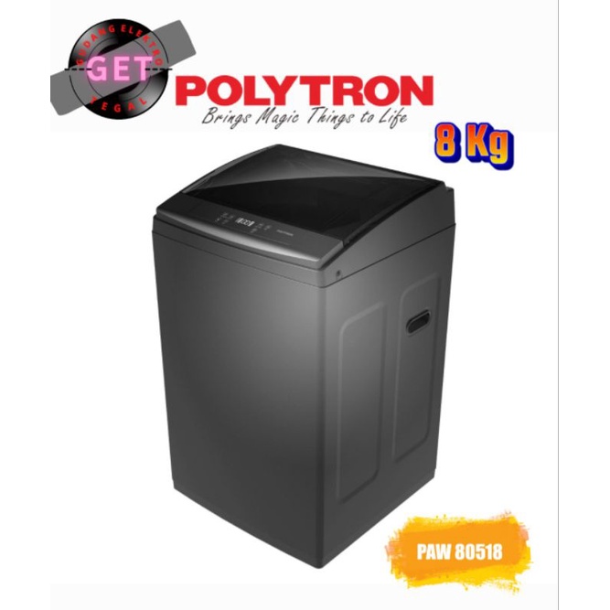Jual MESIN CUCI OTOMATIS POLYTRON 1 TABUNG 8 Kg - PAW 80518 [ZEROMATIC ...