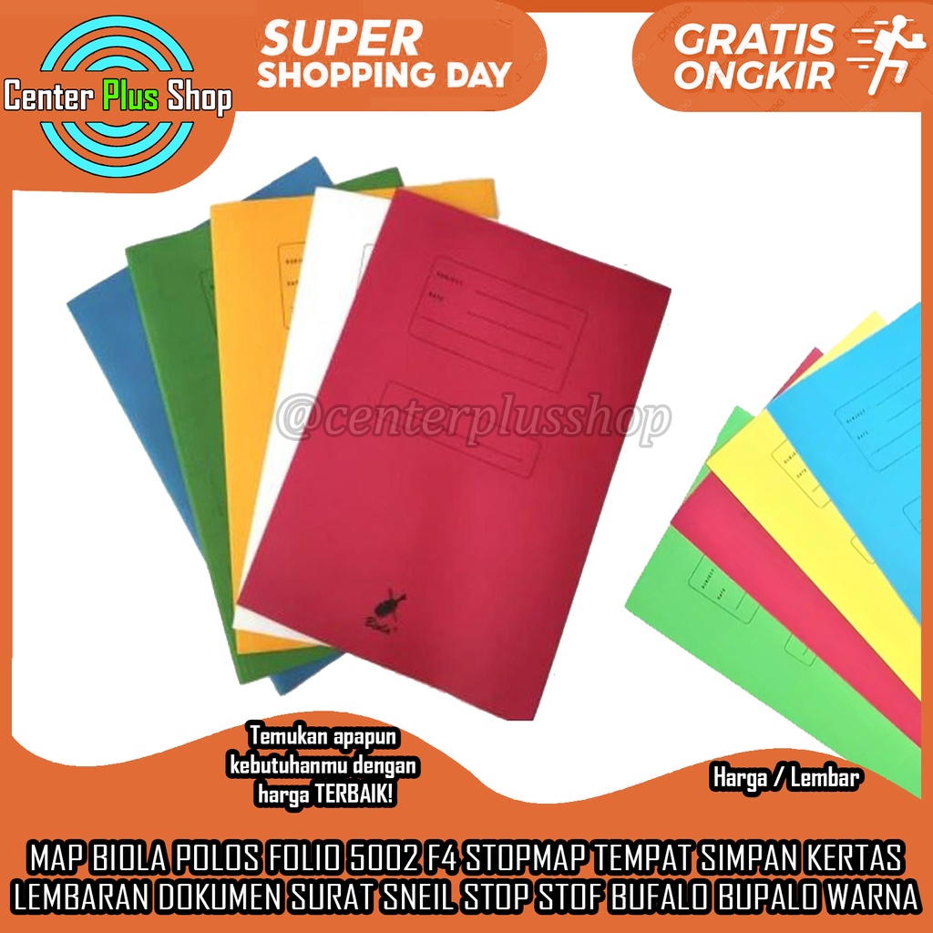 Jual MAP BIOLA POLOS FOLIO 5002 F4 STOPMAP STOFMAP FOLDER FILE PER 1 ...