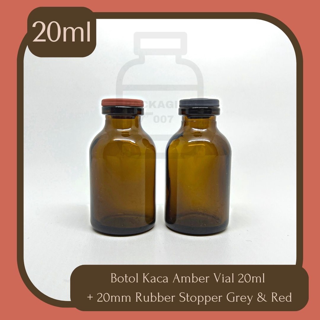 Jual Botol Kaca Vial Amber Reed Diffuser 20ml Tutup Rubber | Shopee Indonesia