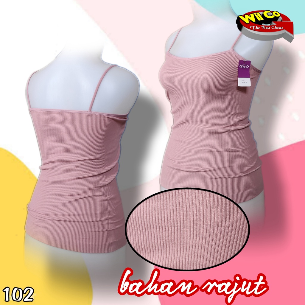 Jual K102 Vaya Kamisol Rajut Tanktop Wanita, Singlet Wanita Freesize | Shopee Indonesia