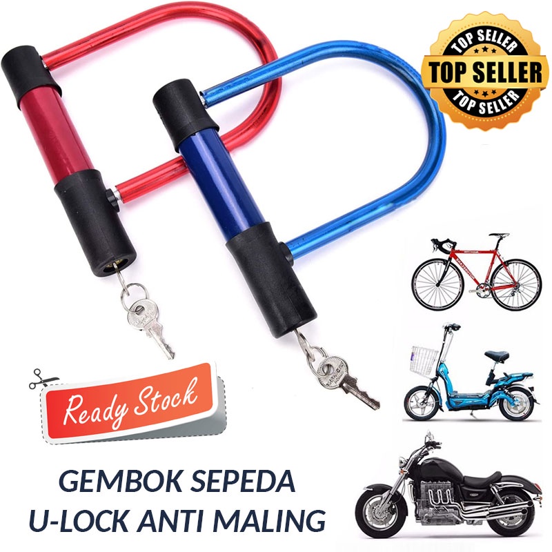 Jual TOM RIDER - Gembok Pengaman Sepeda Motor Anti Maling Model U ...