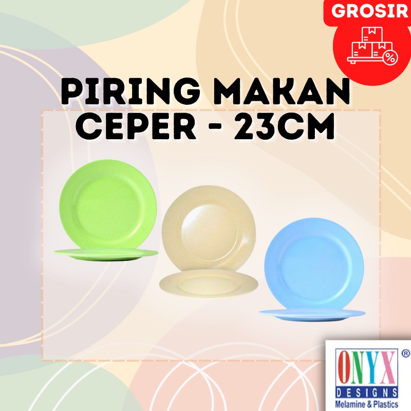Jual Piring Makan Ceper Ukuran 23cm - Piring Makan Bahan Melamin ...