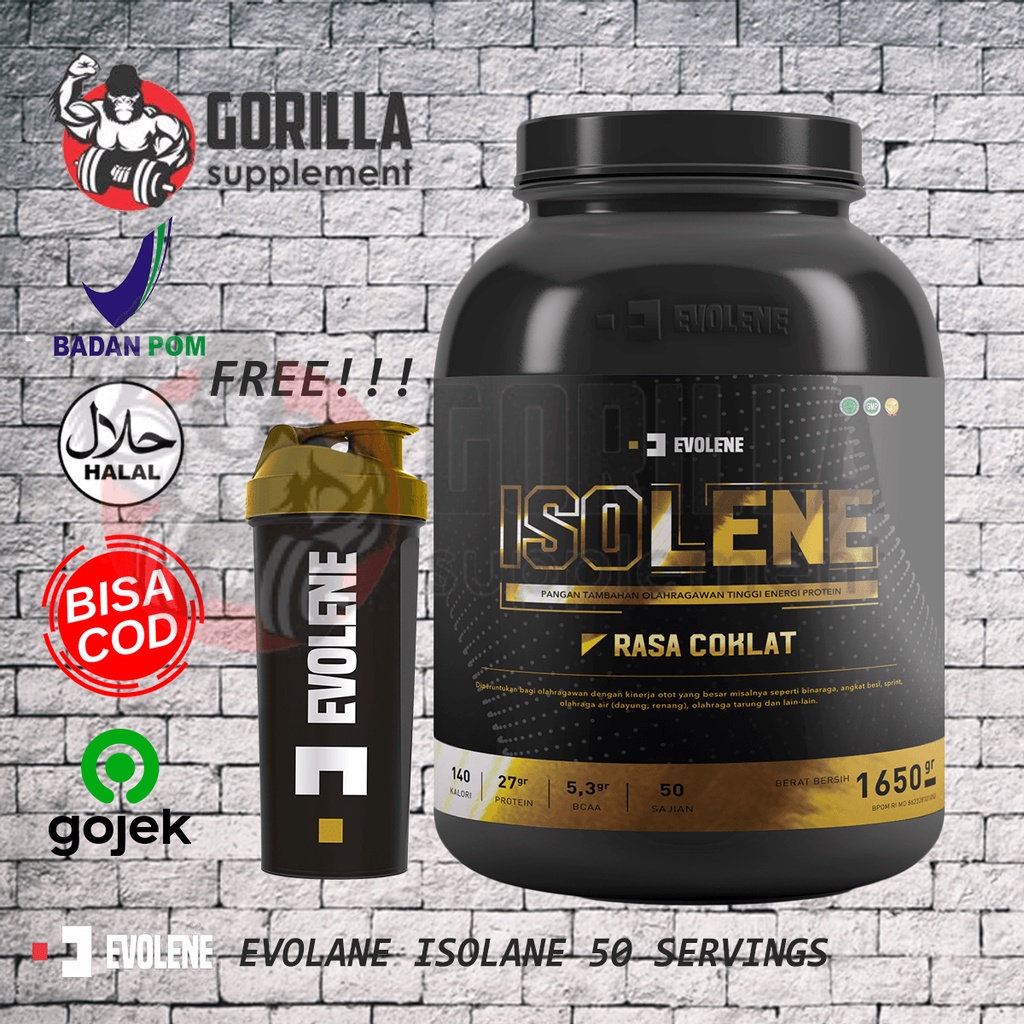 Jual EVOLENE Isolene 50 Sachet 1650 Gram - 100% Whey Protein Isolate ...