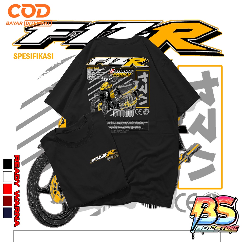 Jual Kaos Distro 2 Stroke - Kaos FIZ R - 01 - Kaos Catton Combed 30s ...