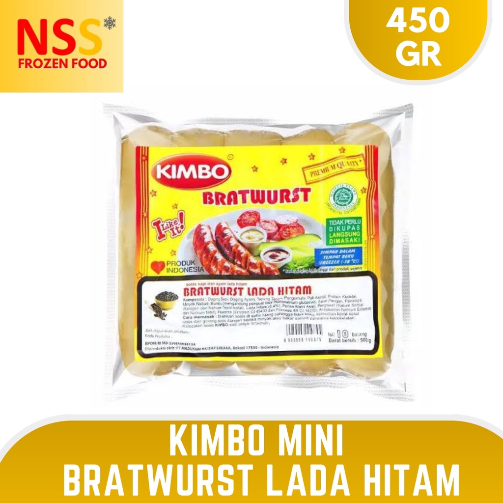 Jual Kimbo Sosis Mini Bratwurst Lada Hitam 450gr | Shopee Indonesia
