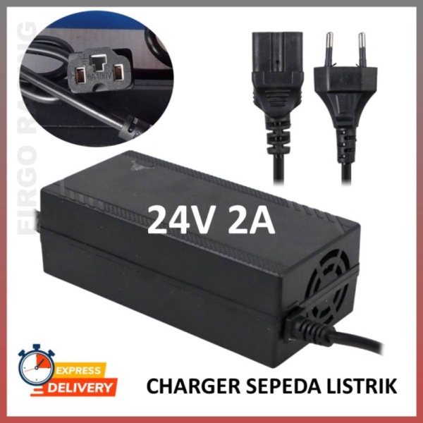 Jual Unik CHARGER SEPEDA LISTRIK 24V 2A SELIS SCOOTER LISTRIK 3 LUBANG ...
