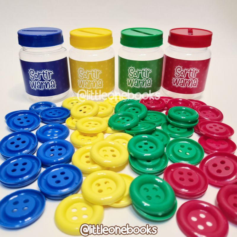 Jual Paket Permainan Sortir Warna / Sorting color montessori play ...