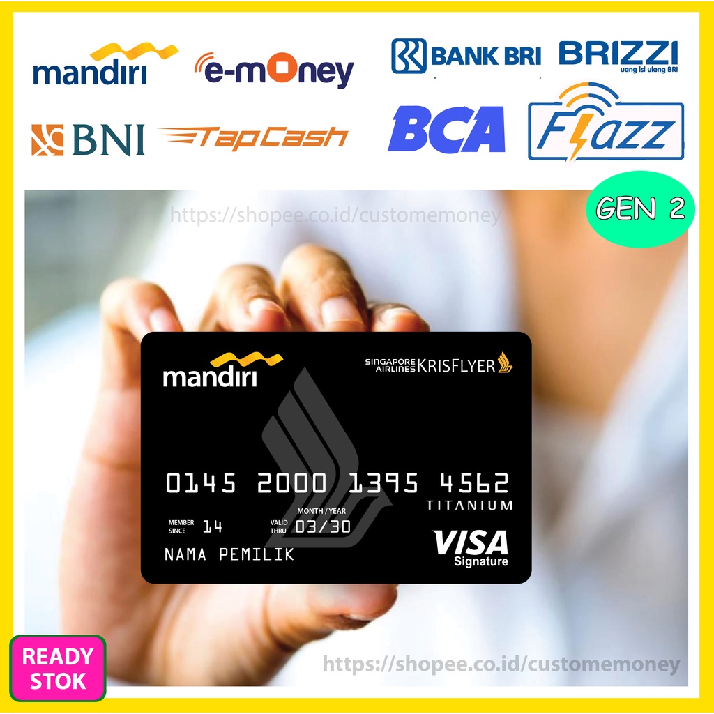 Jual KARTU EMONEY DESIGN SINGAPORE AIRLINES CARD KARTU E-MONEY MANDIRI ...