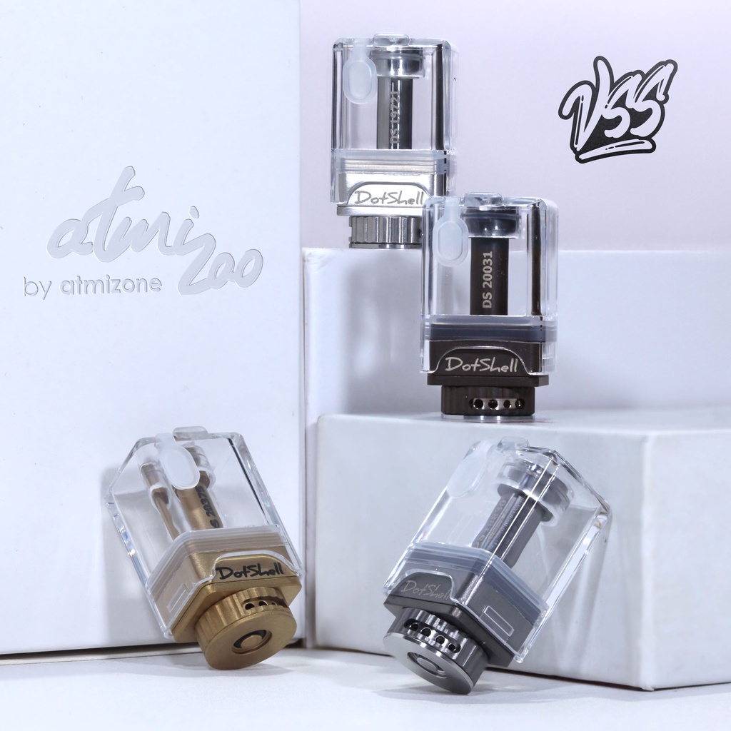 Jual Dotshell RBA Atmizoo Black SS Gold Grey Original 100% Dot RBA Aio ...