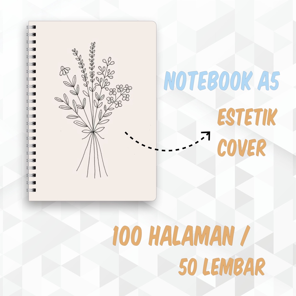 Jual Notebook Buku Catatan A5 Estetik Aesthetic 50 Lembar | Shopee ...