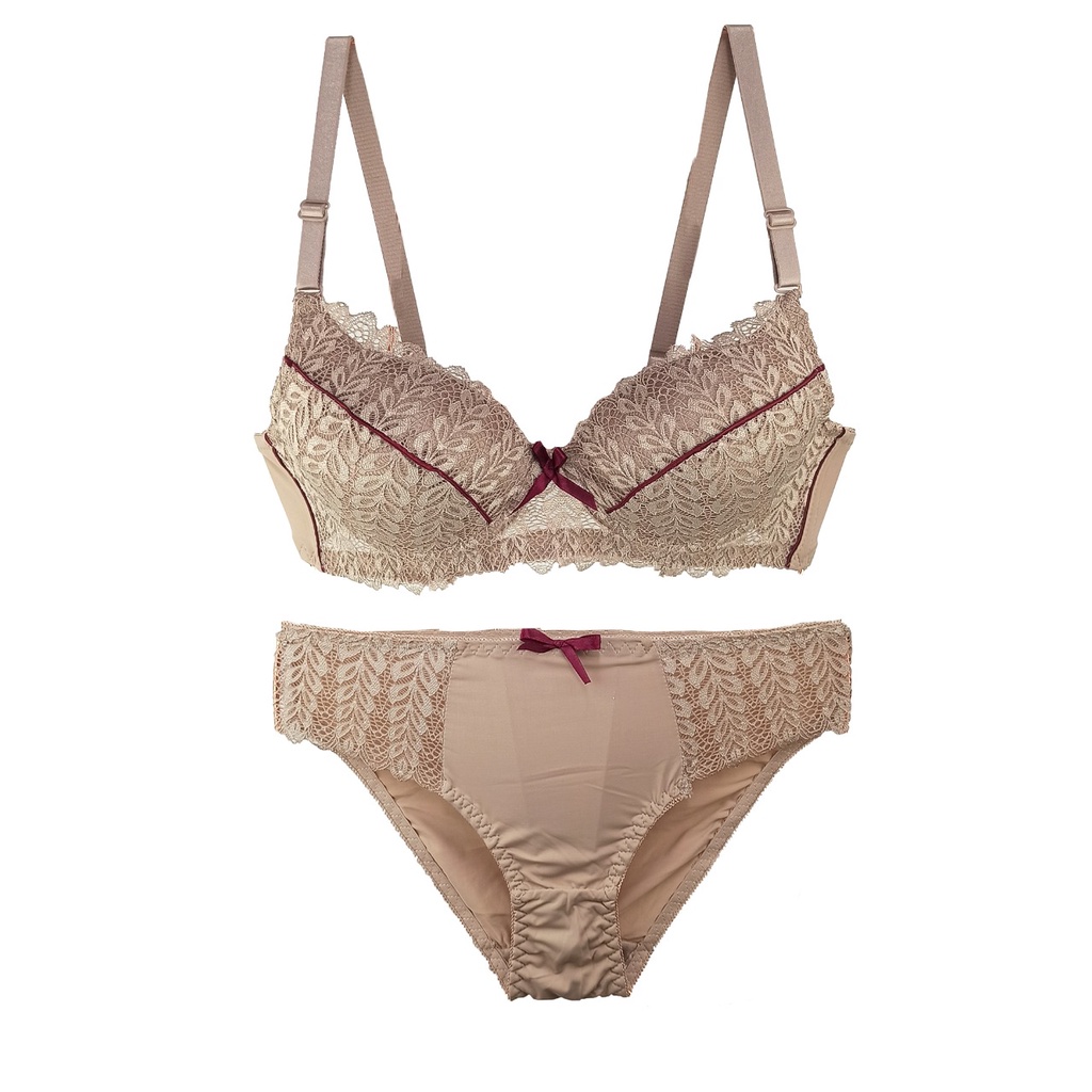 Jual (BH + CD) Bra Set dan Celana Dalam Seamless Naura 34AB-38AB Kawat ...