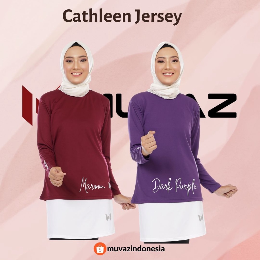Jual Muvaz Cathleen A - Kaos Olahraga Muslimah Polos - Varian Warna A | Shopee Indonesia